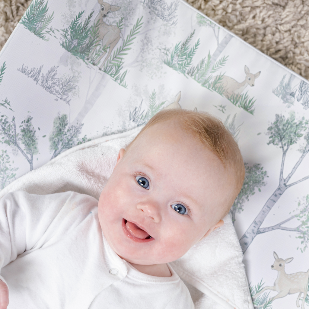 Anti-Roll Changing Mat - Forest Fable – The Tiny Bed Company®