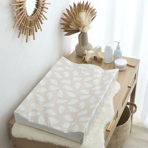 Anti-Roll Baby Changing Mat - Palm Bay (Greige)