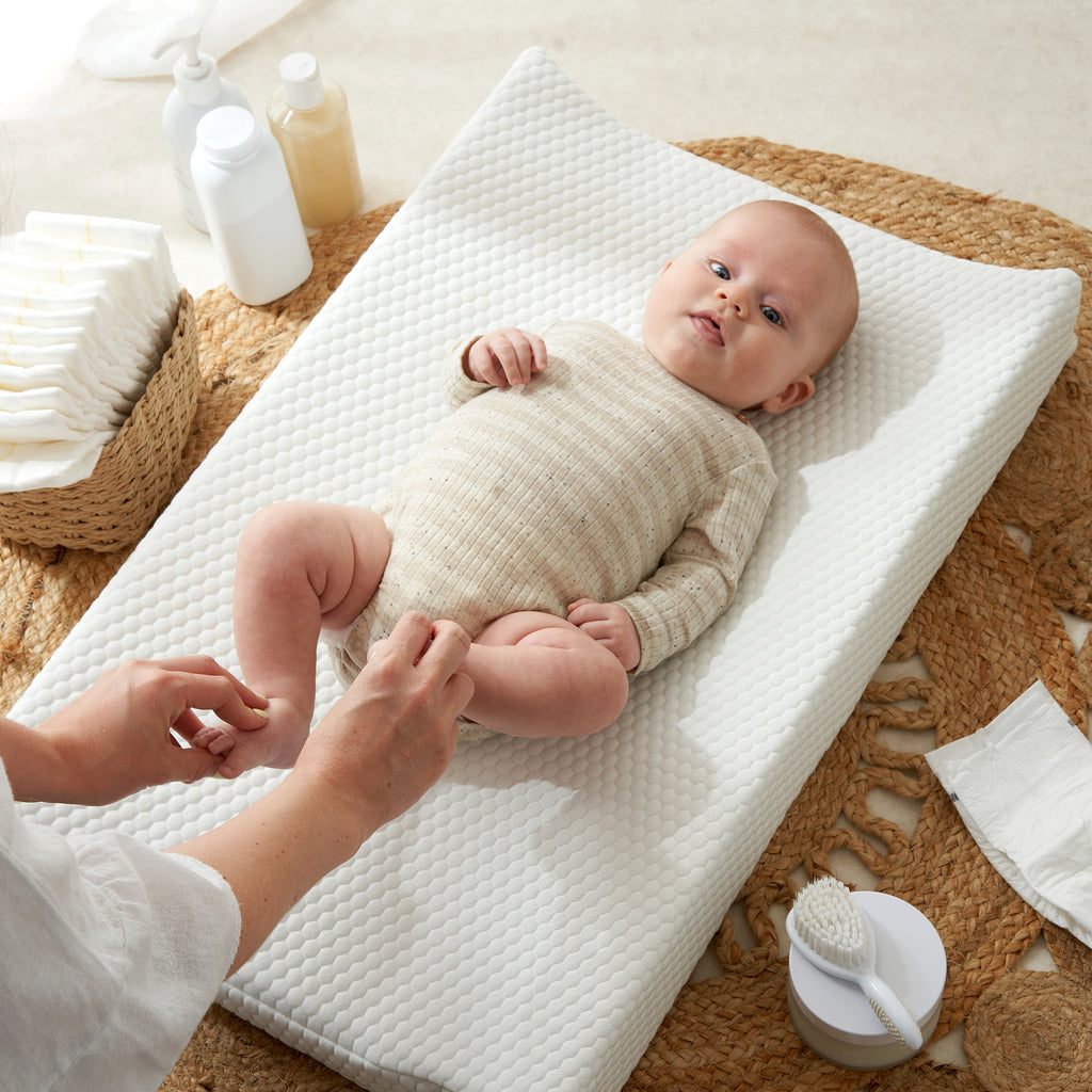 Luxury Anti-Roll Baby Changing Mat with Tailor-Made Fabric Cover - The ...